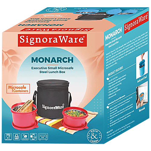 Buy Signoraware Monarch Executive Small Microsafe Lunch Box With Bag ...