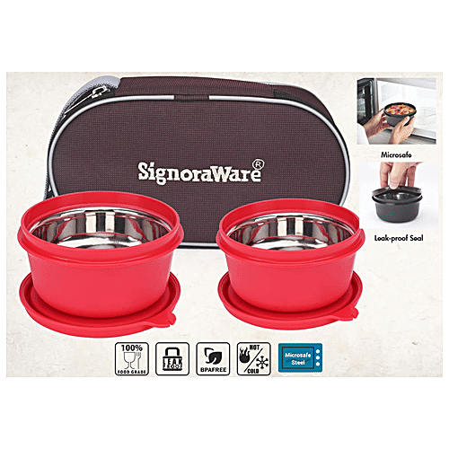 Buy Signoraware Monarch Midday Microsafe Lunch Box With Bag - Leak ...