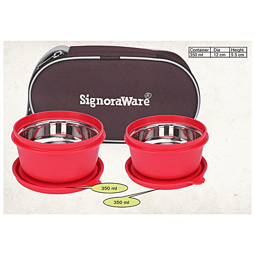 Buy Signoraware Monarch Midday Microsafe Lunch Box With Bag - Leak ...