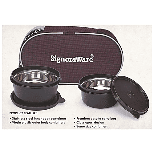 Buy Signoraware Monarch Midday Microsafe Lunch Box With Bag - Leak ...
