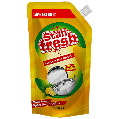 Buy Stanfresh Anti-Germ Dish Wash Gel - Lemon & Neem, Removes Tough ...