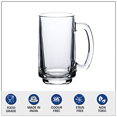 Buy Yera Glass Beer Mug - Plain, Lightweight Online at Best Price of Rs ...