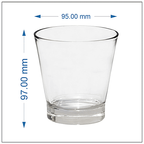 Buy Yera Glass Whisky Tumbler - Conical, Plain, Lightweight Online at ...