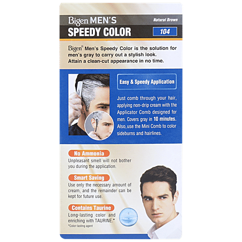 Buy Bigen Men's Speedy Hair Colour With Olive Oil & Taurine - Natural ...