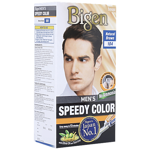 Buy Bigen Men's Speedy Hair Colour With Olive Oil & Taurine - Natural ...