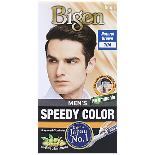 Buy Bigen Men's Speedy Hair Colour With Olive Oil & Taurine - Natural ...
