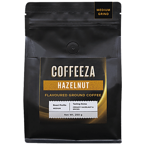 Buy Coffeeza Hazelnut Flavoured Ground Coffee - Medium Grind, Creamy ...