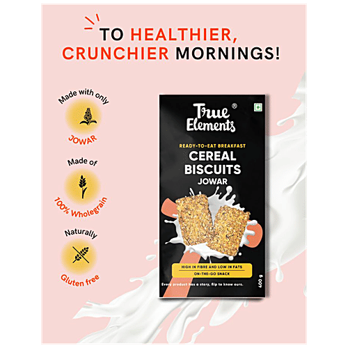 Buy True Elements Cereal Biscuits Jowar Ready-To-Eat Breakfast - High ...