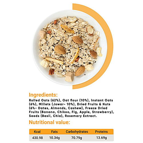 Buy True Elements Oatmeal Ready-To-Eat Breakfast - No Added Sugar ...