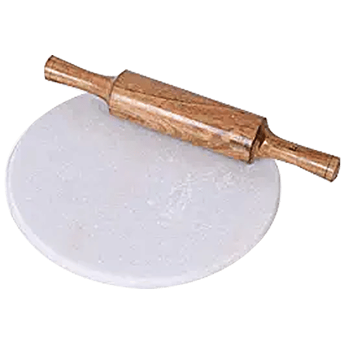 Buy Indo Marble Chakla White With Wooden Belan Online at Best Price of ...