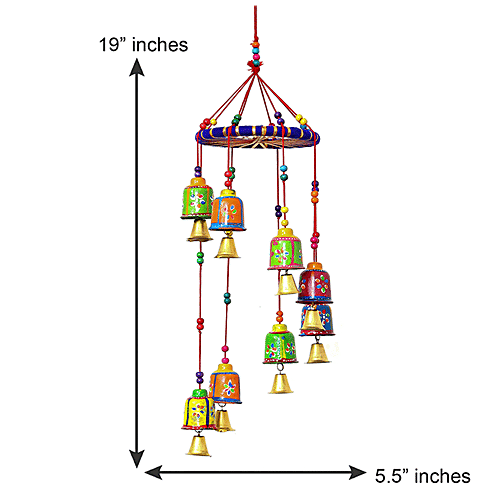 Buy eCraftIndia Handcrafted Decorative Wall/Door/Window Hanging Bells ...