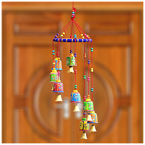 Buy eCraftIndia Handcrafted Decorative Wall/Door/Window Hanging Bells ...