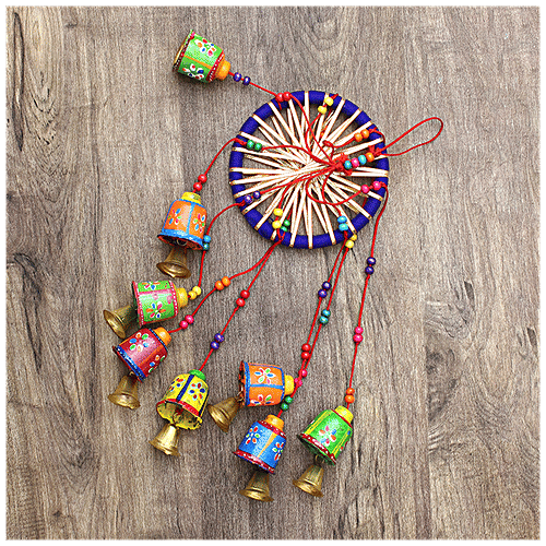 Buy eCraftIndia Handcrafted Decorative Wall/Door/Window Hanging Bells ...