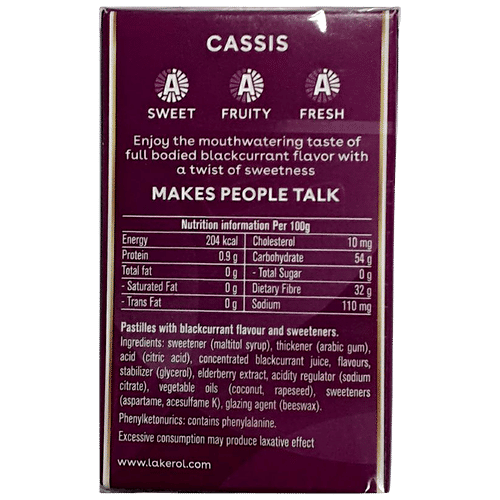 Buy Lakerol Pastilles - Cassis, Sugar Free Online at Best Price of Rs ...