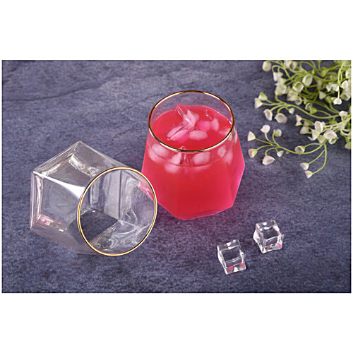 Buy Yamasin Crystal Juice Glass - With Gold Line, Highly Durable Online ...