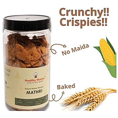 Buy Healthy Master Baked Makai Masala Mathri - Vegan Snack Online at ...
