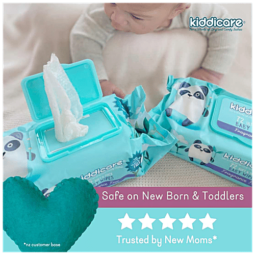 Buy Kiddicare Lightly Scented Baby Wipes - Soft & Thick, Paraben Free ...