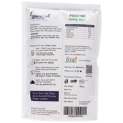 Buy Sarati Instant Poha Mix - Traditional Recipe Online at Best Price ...