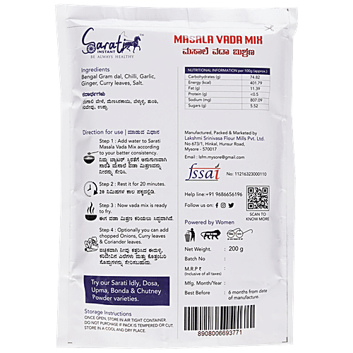 Buy Sarati Instant Masala Vada Mix - Traditional Recipe Online at Best ...