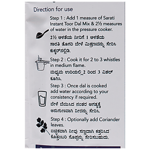 Buy Sarati Instant Instant Tur Dal Mix - Adds Flavour & Taste Online at ...