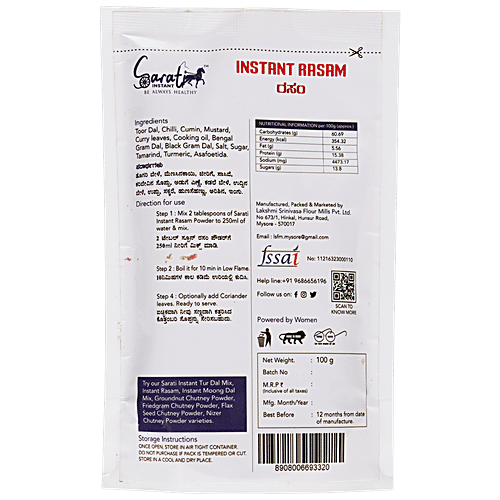 Buy Sarati Instant Instant Rasam Mix - Adds Flavour & Taste Online at ...