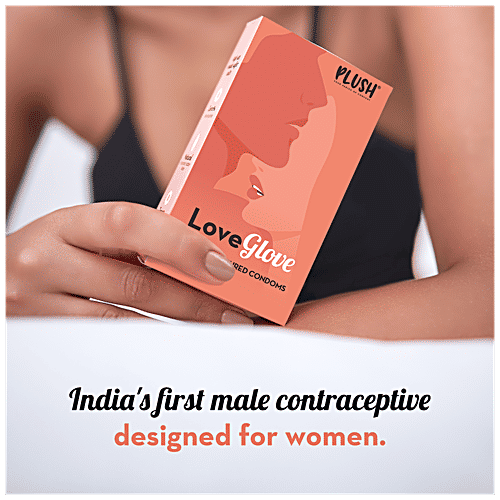 Buy Plush Plush LoveGlove 3 in 1 Multi Textured Condoms | Ribbed, Contoured & Dotted | Pack of ...