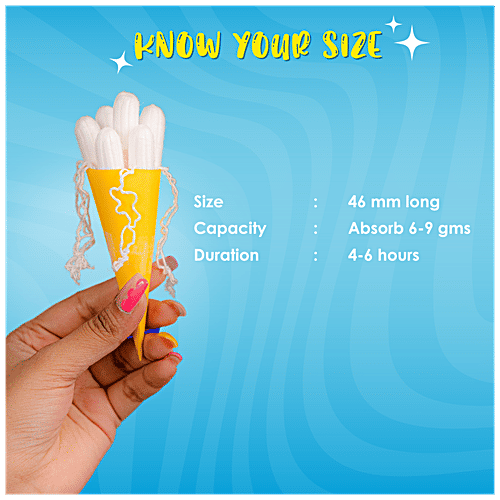 Buy Lemme Be Medium Flow Mini Tampons - 100% Cotton Certified ...