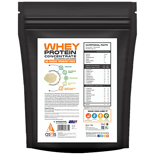 Buy AS-IT-IS Nutrition Whey Protein Concentrate 80% - No Sunday Workout ...