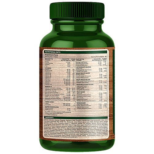 Smart Greens Plant Based Whole Food Multivitamin Tablets - Boosts ...