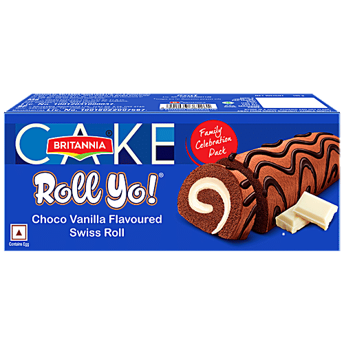 Buy Britannia Cake Roll Yo - Choco Vanilla Swiss Roll Family Pack ...