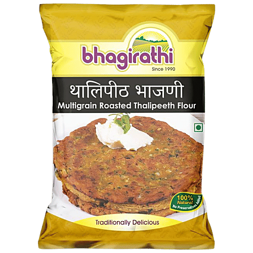 Buy Bhagirathi Multigrain Roasted Thalipeeth Bhajani Flour - Loaded ...