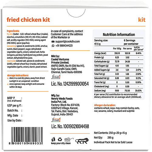 Buy Cookd Fried Chicken Kit Online at Best Price of Rs 224.25 - bigbasket