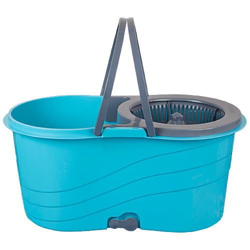 Buy Gebi Super Spin Mop - Plastic Spinner, Blue, No Excess Dripping ...