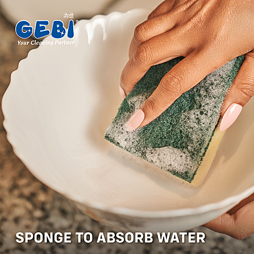 Buy Gebi Scrub - On Sponge Pad, Cream & Dark Green, High Quality Online ...