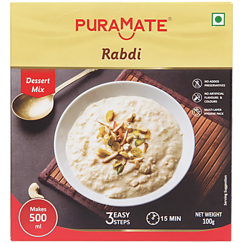 Buy Puramate Rabdi Dessert Mix - Makes in 3 Easy Steps, No ...