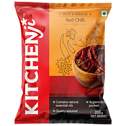 Buy Kitchenji Red Chilli - Long With Stem, Spicy Online at Best Price ...