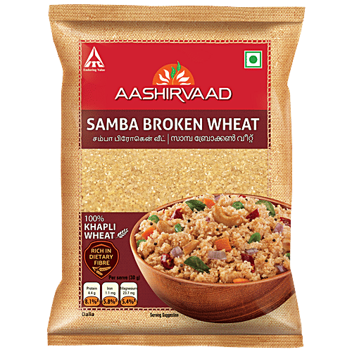 Buy Aashirvaad Samba Broken Rava - Made From 100% Khapli Wheat, Rich In ...