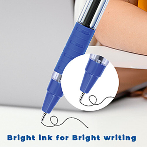 Buy Reynolds Brite Ball Pen - Blue, Unique Tip, Smooth To Write Online ...