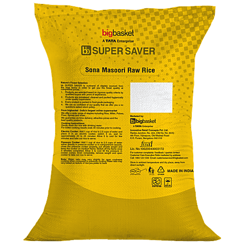 Buy Bb Super Saver Premium Sona Masoori Raw Rice - 12+ Months Old ...
