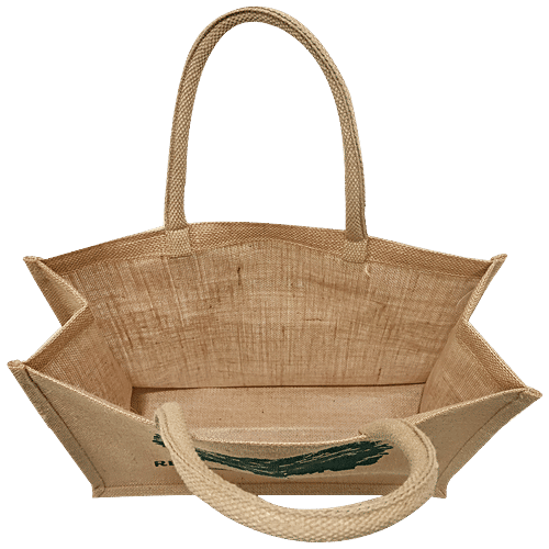 Buy Earthbags Jute Shopping Bag/Carry Bag - Printed, Brown, With Padded ...