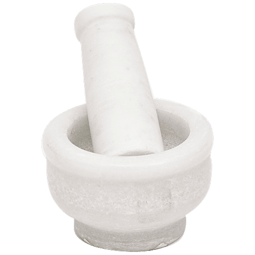 Buy OGGN Marble Okhali Set - Used For Crushing Spices, Herbs, White ...