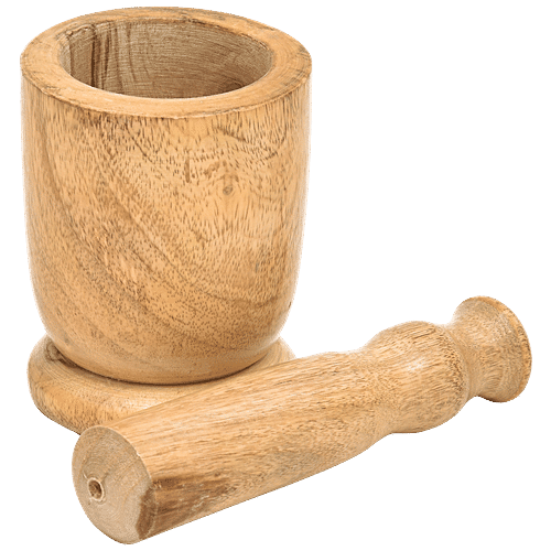 Buy OGGN Wooden Okhali Set - Used For Crushing Spices, Herbs Online at ...