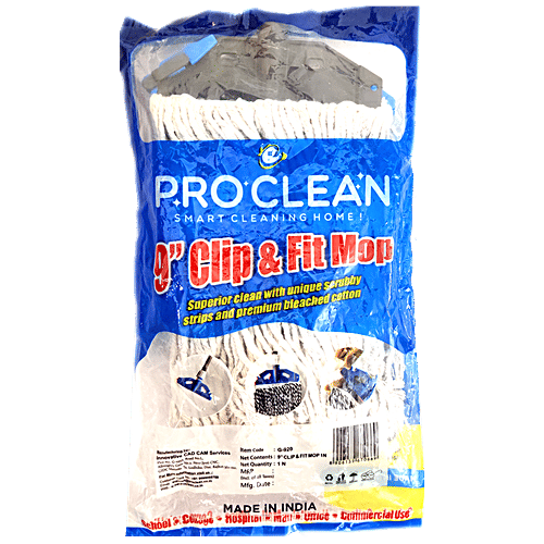 Buy Pro Clean 9 inch Clip & Fit Mop with stainless steel pipe - Online ...
