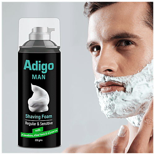 Buy Adigo Man Shaving Foam - Regular & Sensitive, With Aloe Vera ...