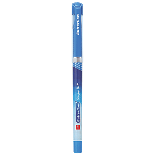 Buy Cello Butterflow Simply Ball Pen - For Smooth Writing, Blue Online ...