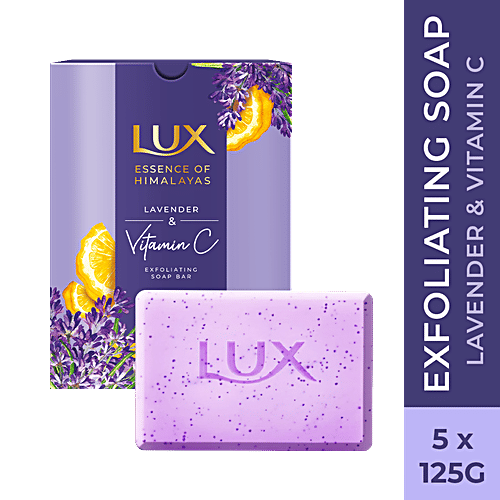 Buy Lux Exfoliating Soap Bar - Lavender & Vitamin C, For Soft & Smooth ...