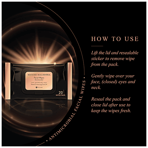 Buy MyGlamm Facial Wipes - Antimicrobial, Manish Malhotra Online at ...