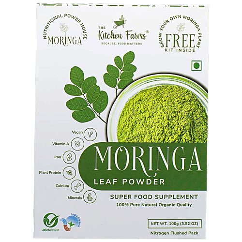 Buy The Kitchen Farms Moringa Leaf Powder - Superfood Supplement, Vegan, Rich In Protein ...