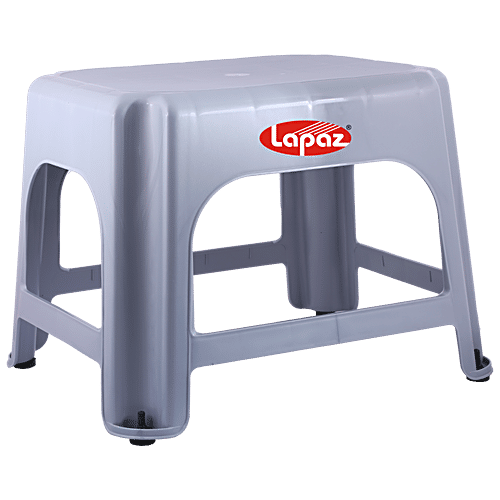 Buy Lapaz Stool/Patla - Unbreakable, Plastic, Strong & Durable, Grey ...
