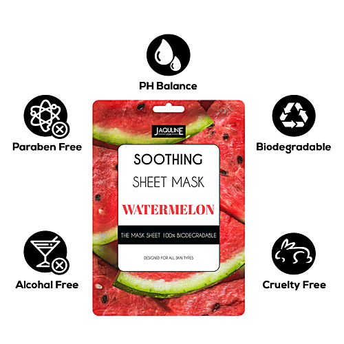 Buy Jaquline USA Soothing Watermelon Sheet Mask - For All Skin Types ...